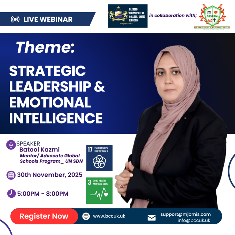 STRATEGIC LEADERSHIP AND EMOTIONAL INTELLIGENCE WEBINAR REGISTRATION FORM
